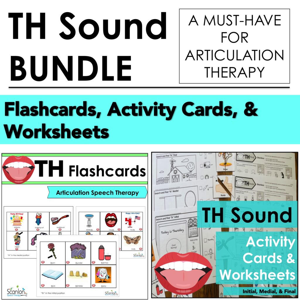 Free Th Sound Articulation Words Flashcards Limmerkoll